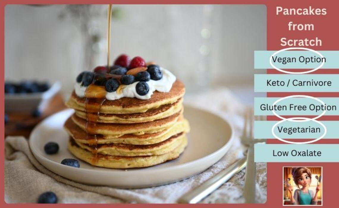 Fluffy Pancakes Recipe From Scratch Healthy Breakfast Easy Instructions ...