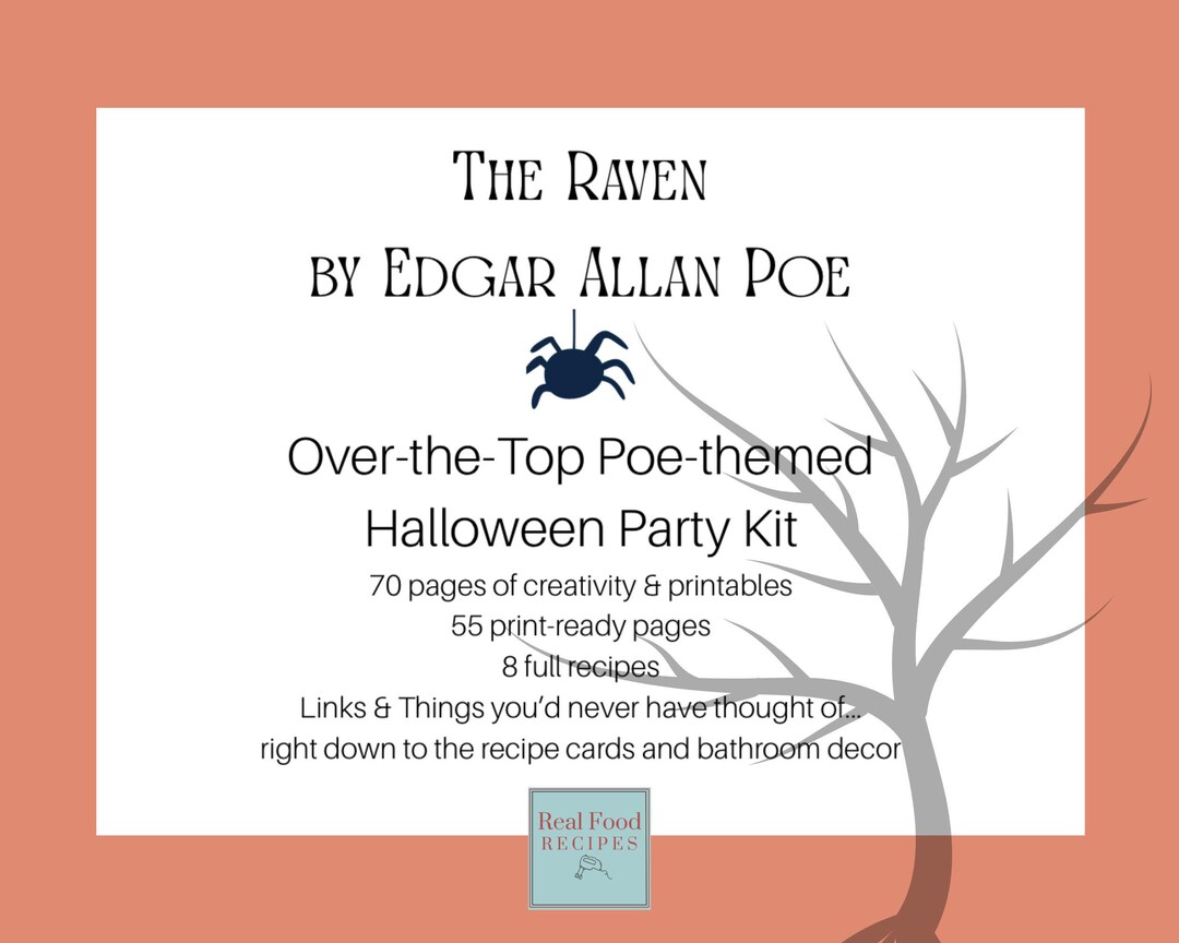 Edgar Allan Poe Party Plan Featuring THE RAVEN Spooky Food Labels ...