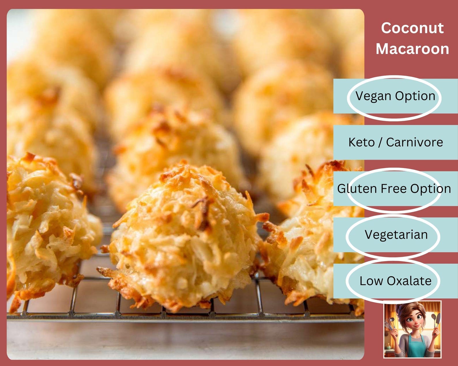 Soft Coconut Macaroons Recipe With 3 Variations Baked Cookies Passover ...