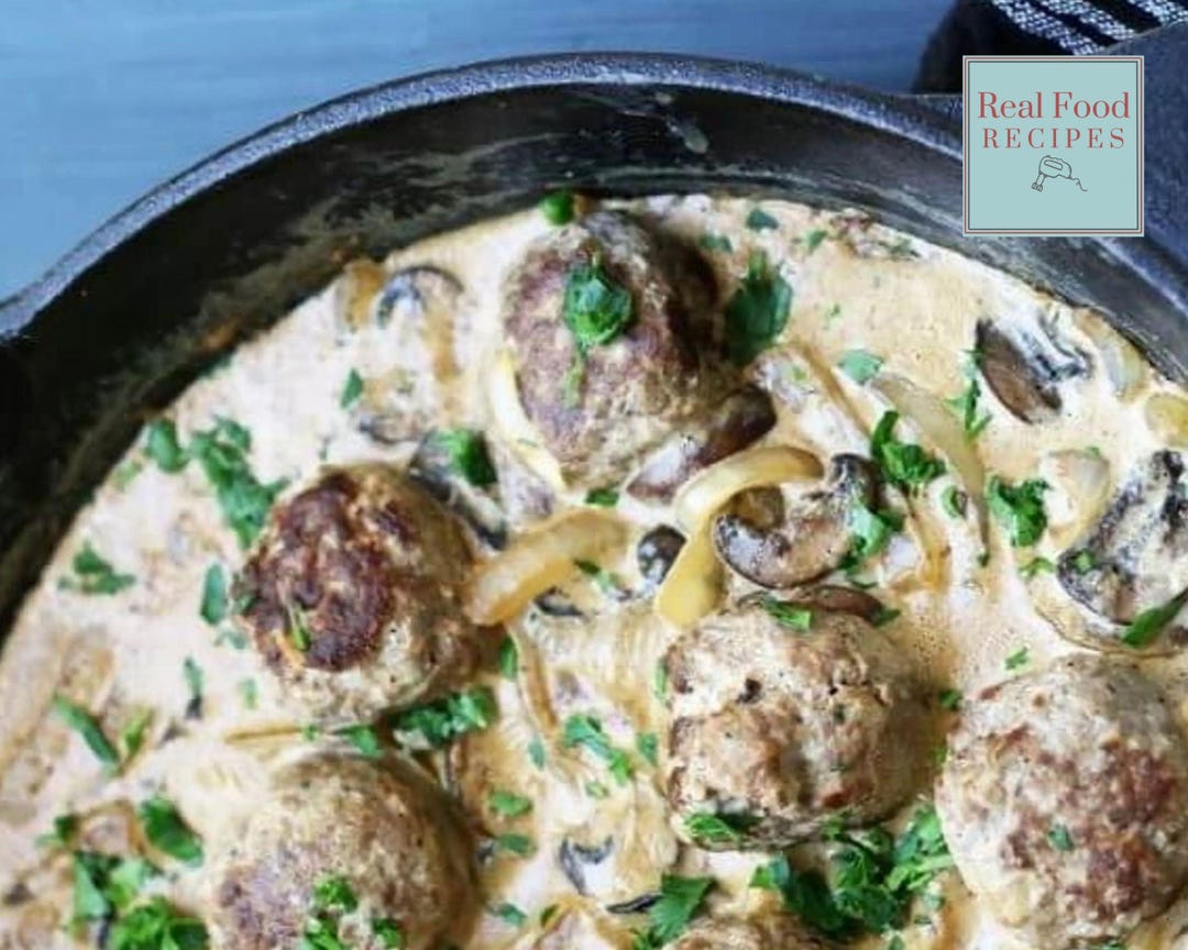 Mom's Stroganoff Meatball Recipe Beef Family Dinner Favourite Meatballs ...