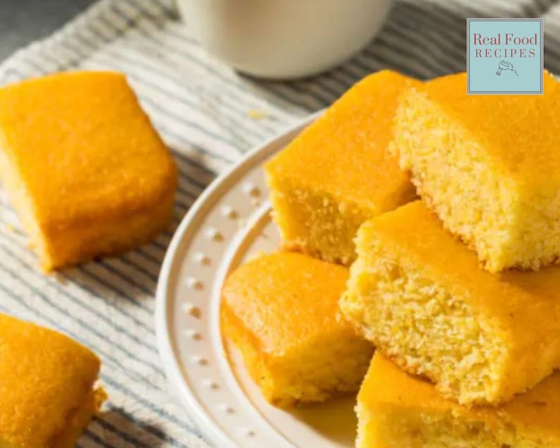 Corn Bread Recipe Digital File Family Dinner Hearty Lunch Easy ...