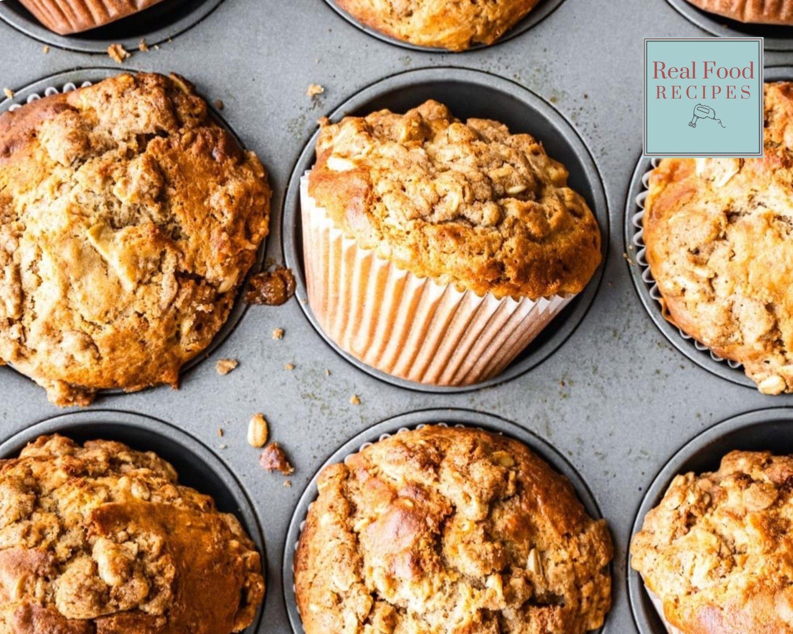 Best Soft Apple Spiced Oatmeal Muffins Recipe Autumn Soft Breakfast ...