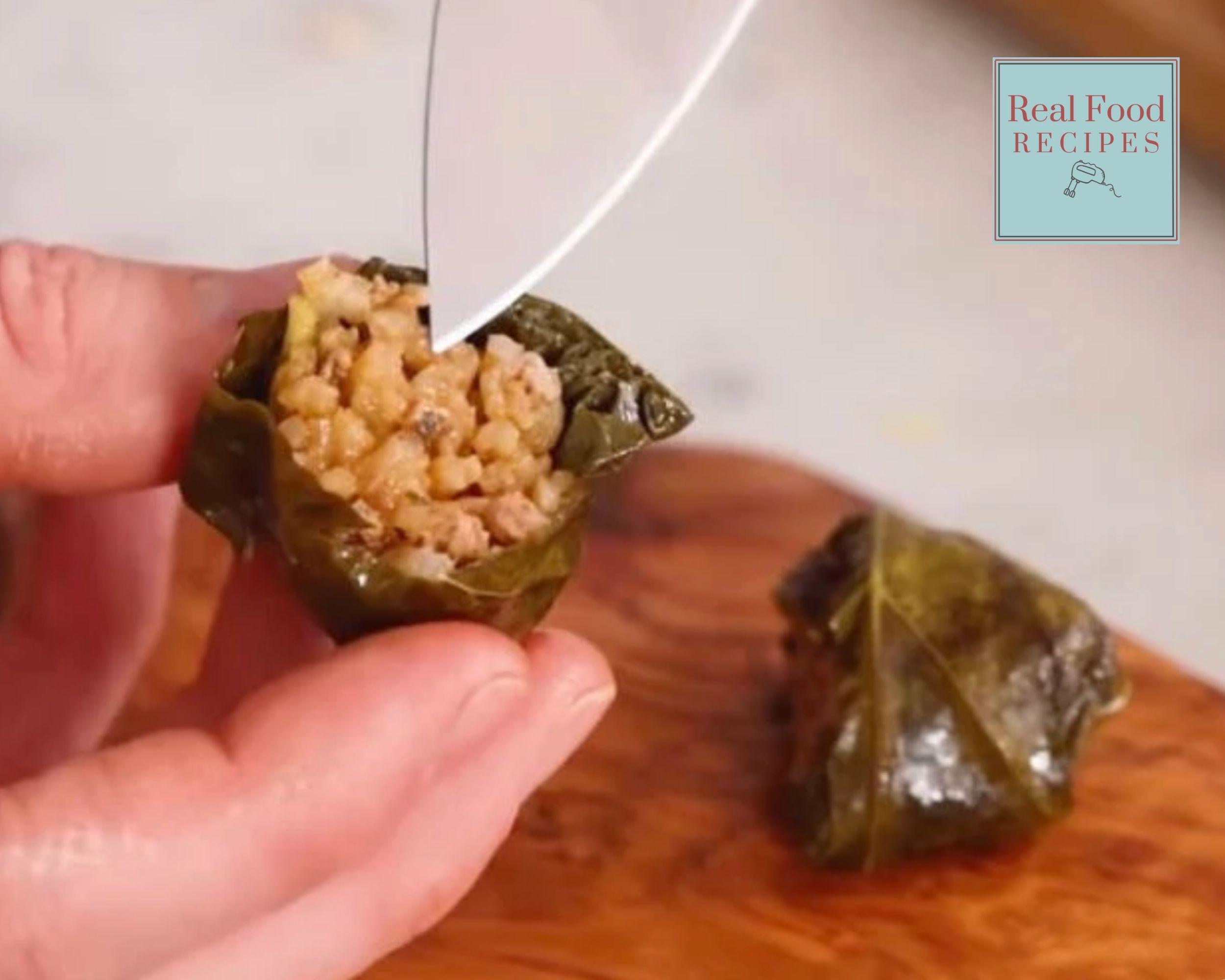 EASY Dolmade Recipe Rice Stuffed Grape Leaves Cooking Instructions ...