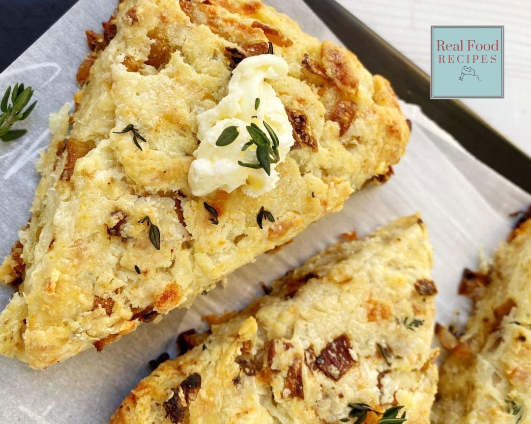 Onion Walnut Scones Recipe Brunch Scone Pastry Instructions Moist ...