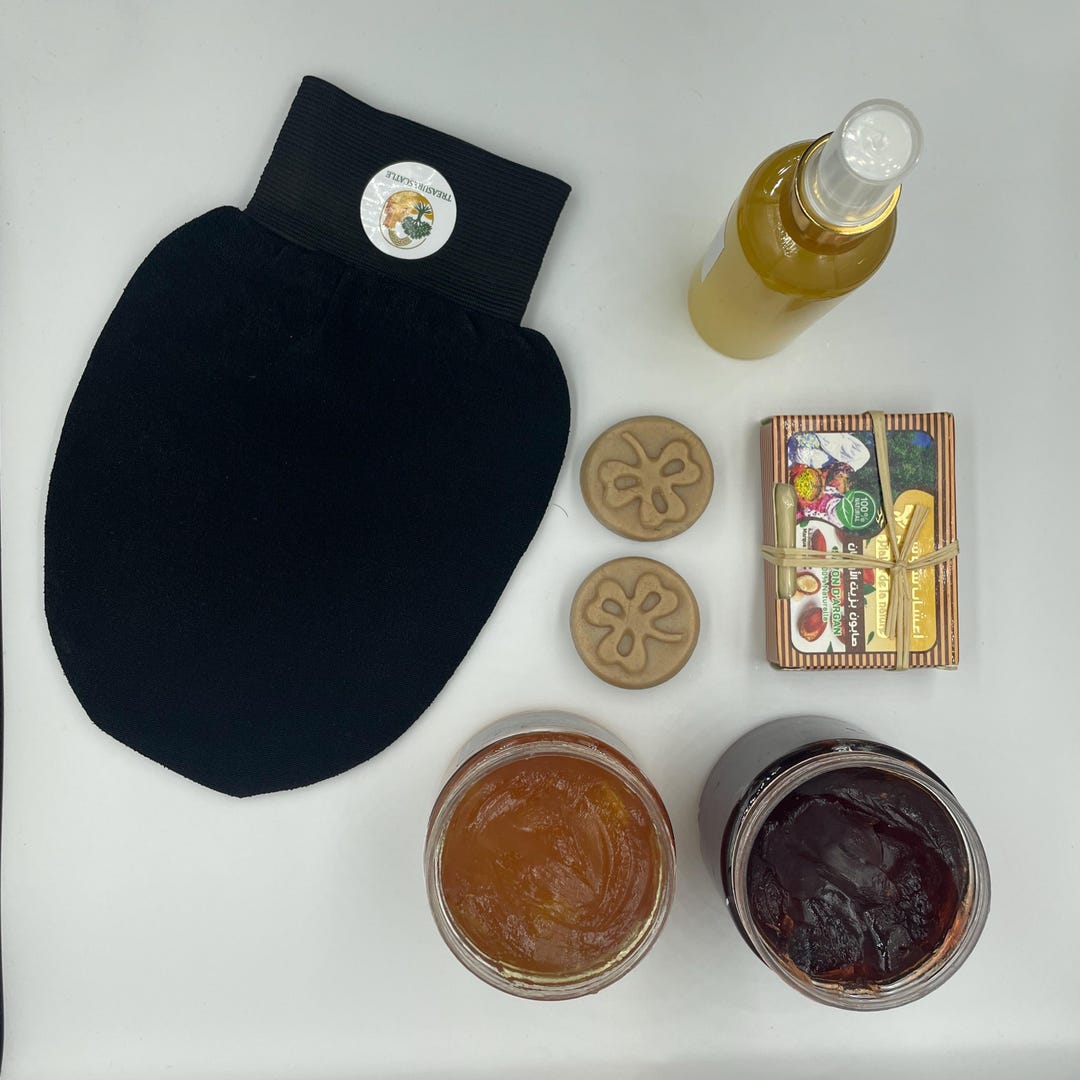 Moroccan Hammam Pack | Baldi Soap With Argan Oil & Aker Fassi + Kessa ...