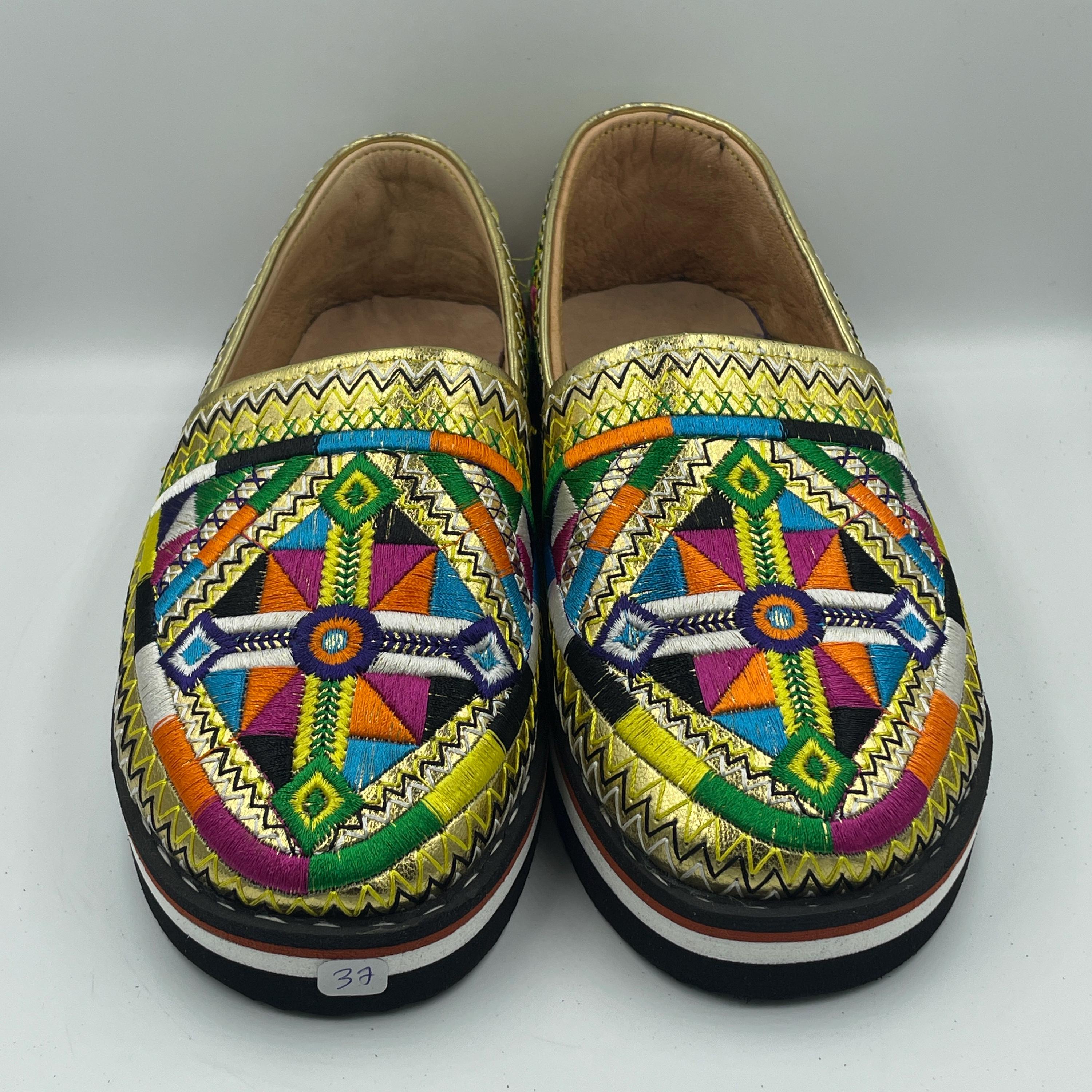Leather Moroccan Mocassin, Berber Mocassin for Women With Three Colors ...