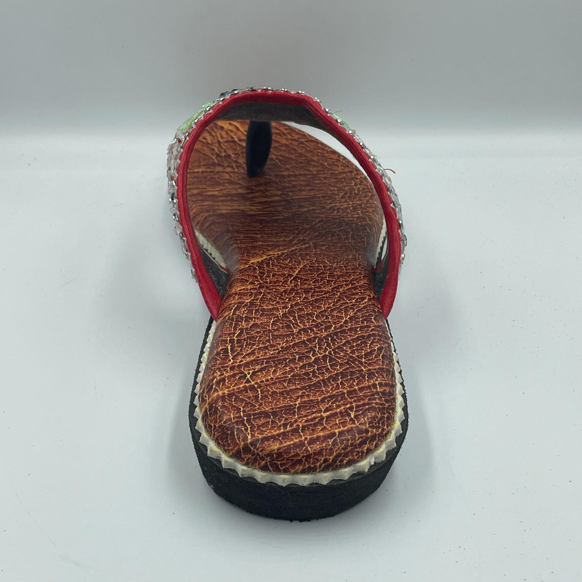 Red Moroccan Amazing Sandal Decorated With Agate, Leather Berber ...