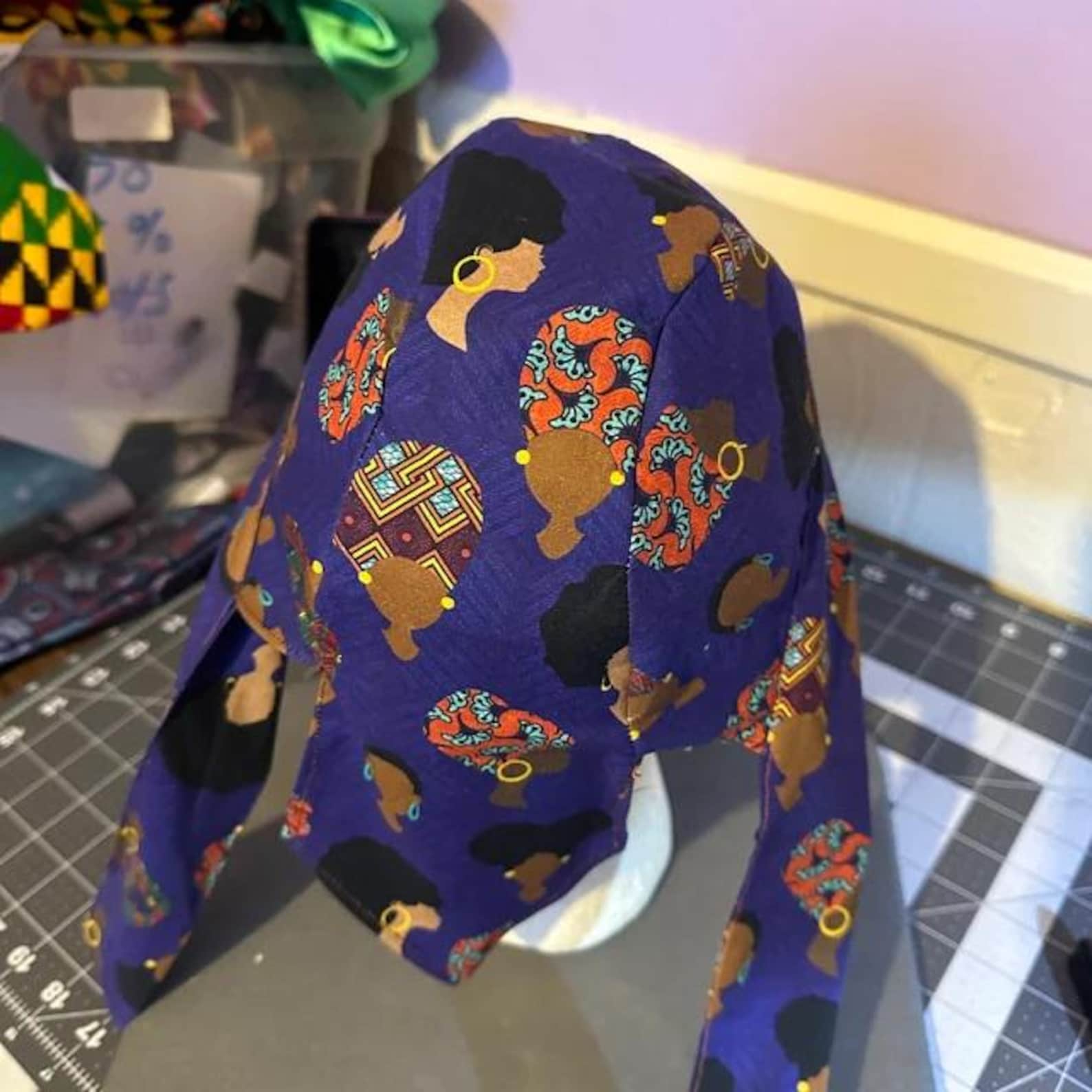 Durag Sewing Pattern - Printable Scrub Cap, Bandana, Chemo Hat ...