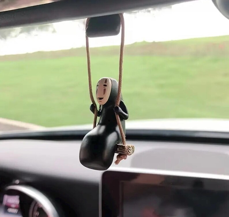 Cute Anime Spirited Away Swinging Faceless Car Pendant Car Accessories ...