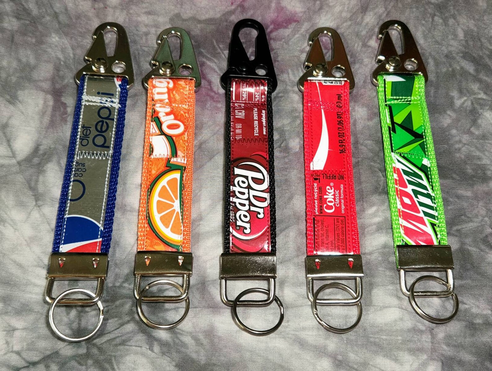 Carabiner Keychain From Recycled Coca Cola Soda Bottle Labels - Etsy
