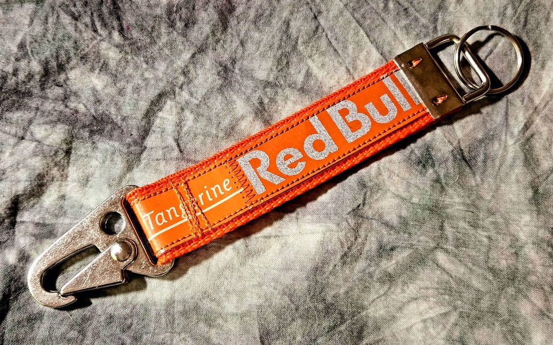 Carabiner Keychain From Recycled Tangerine Red Bull Orange Edition ...