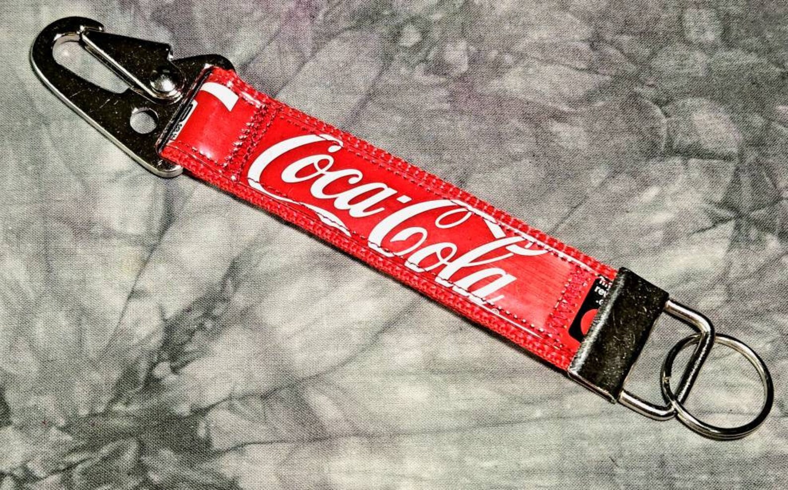 Carabiner Keychain From Recycled Coca Cola Soda Bottle Labels - Etsy