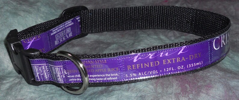 Adjustable Dog Collar from recycled Crispin Brut Hard Cider | Etsy