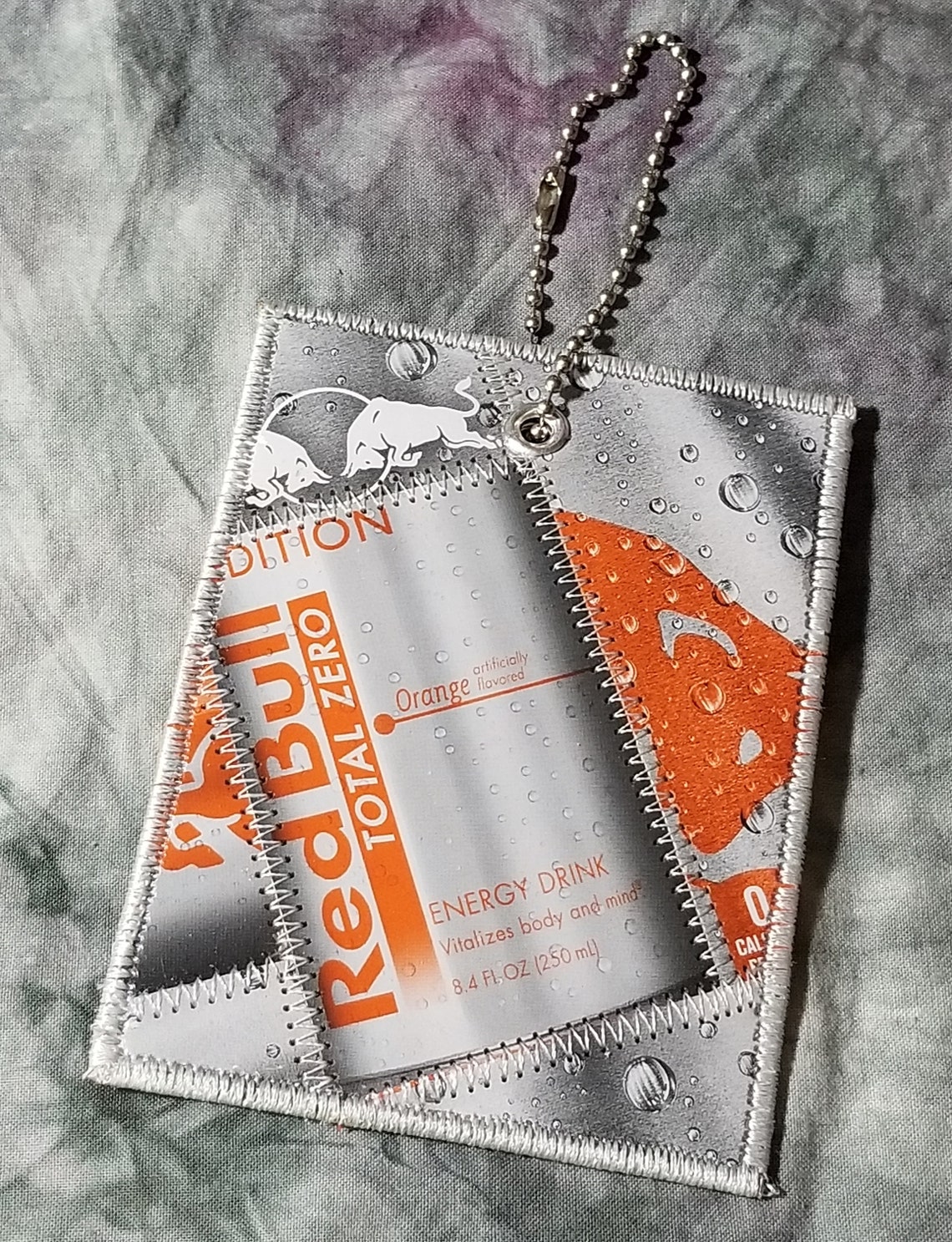 Luggage Tag from Recycled Red Bull Orange Total Zero Box | Etsy