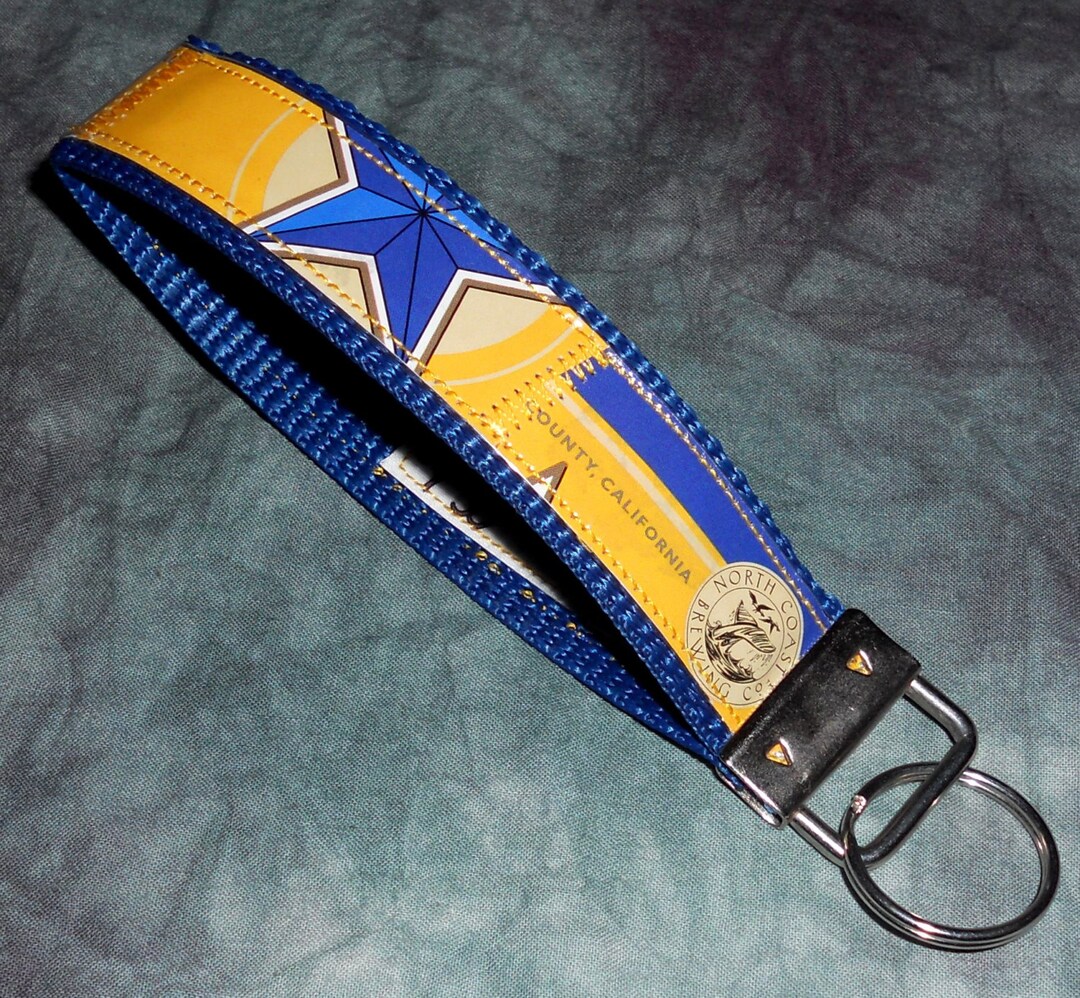 Wristlet Keychain From Recycled North Coast Brewing Blue Star Wheat ...
