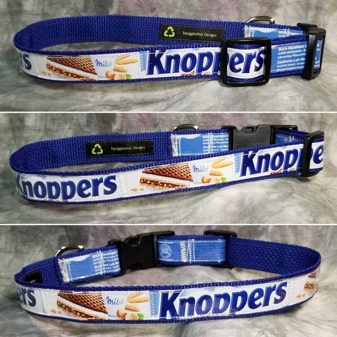 Large Adjustable Dog Collar From Recycled Knoppers Wrappers - Etsy