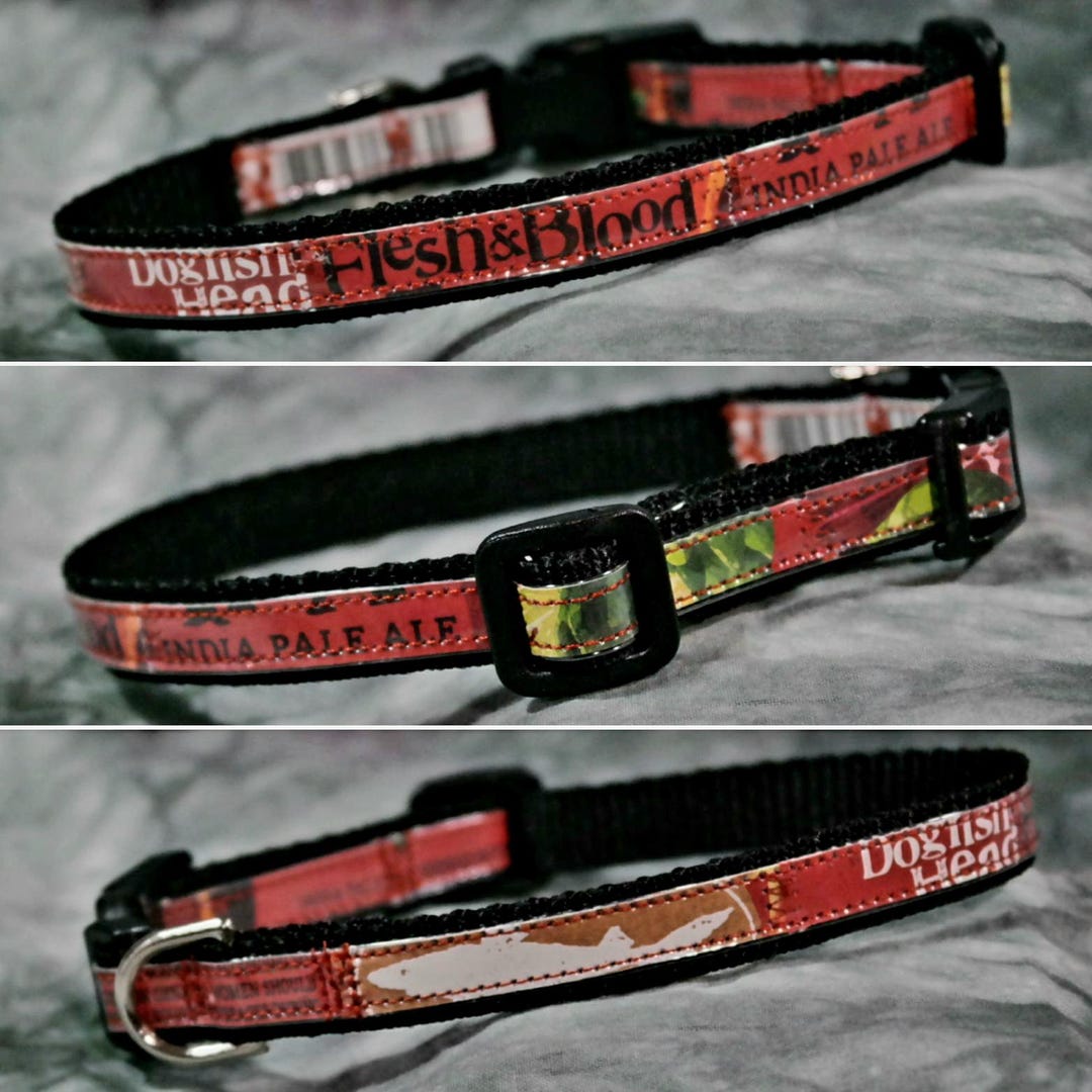 Cat/toy Dog Adjustable Collar From Dogfish Head Flesh & Blood IPA Beer ...