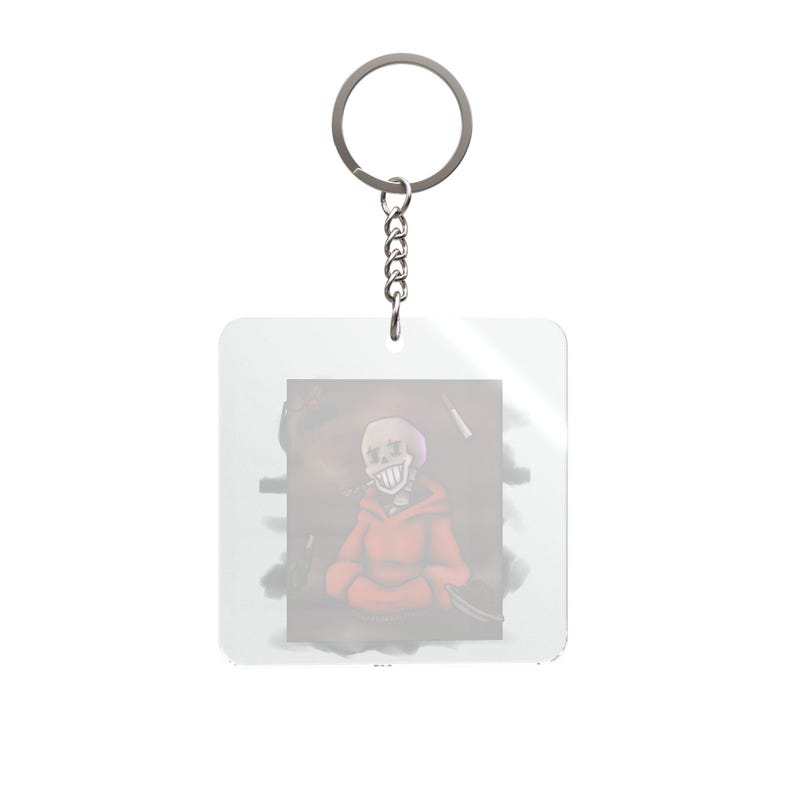 Underswap Papyrus Square Keychain - Orange Hoodie Gothic Anime ...