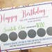 Scratch off Cards (printed Version) | Happy Birthday Scratch off Cards ...
