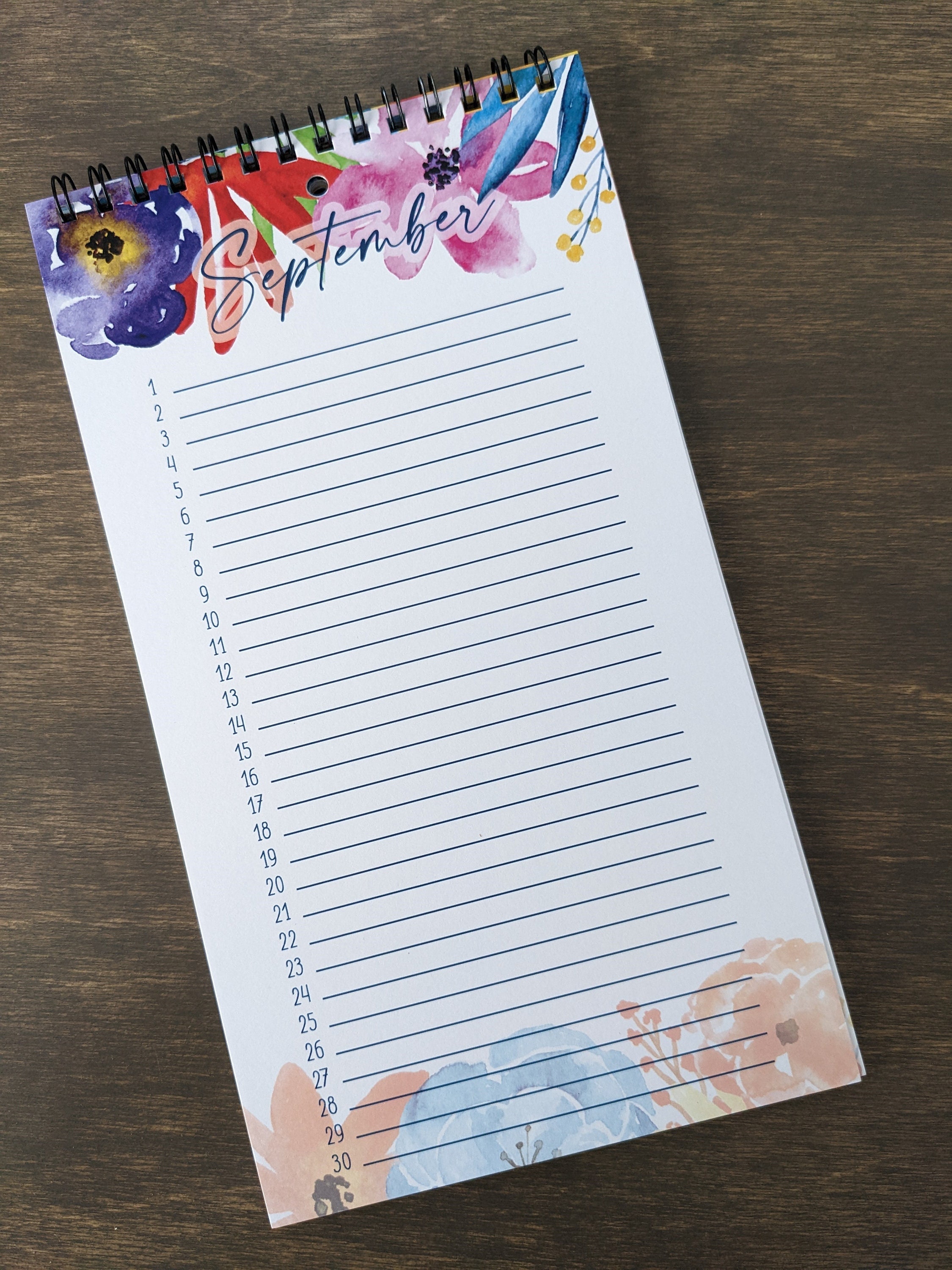 Floral Watercolor Perpetual Calendar | Birthday, Anniversary ...