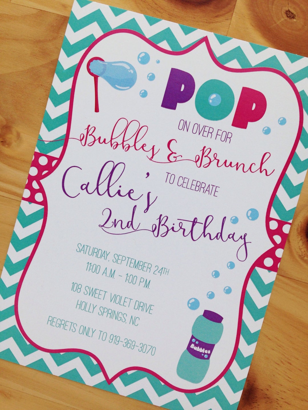 Bubble Party Invitation Bubble Theme Party Invitation - Etsy