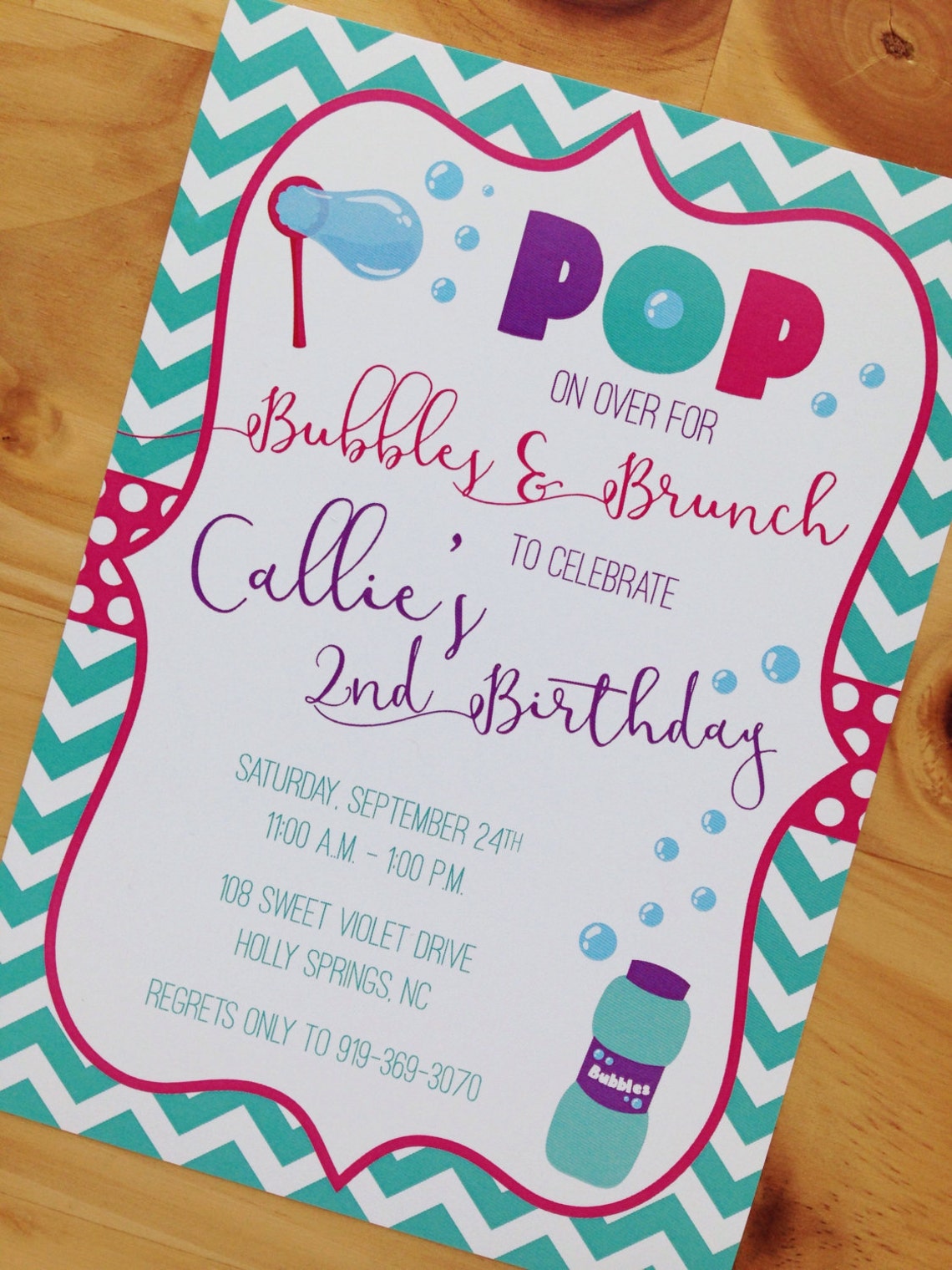 Bubble Party Invitation Bubble Theme Party Invitation | Etsy