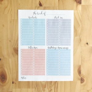 Weekly Tracker | Instant Download | Business Tracking Sheet | Reachout ...
