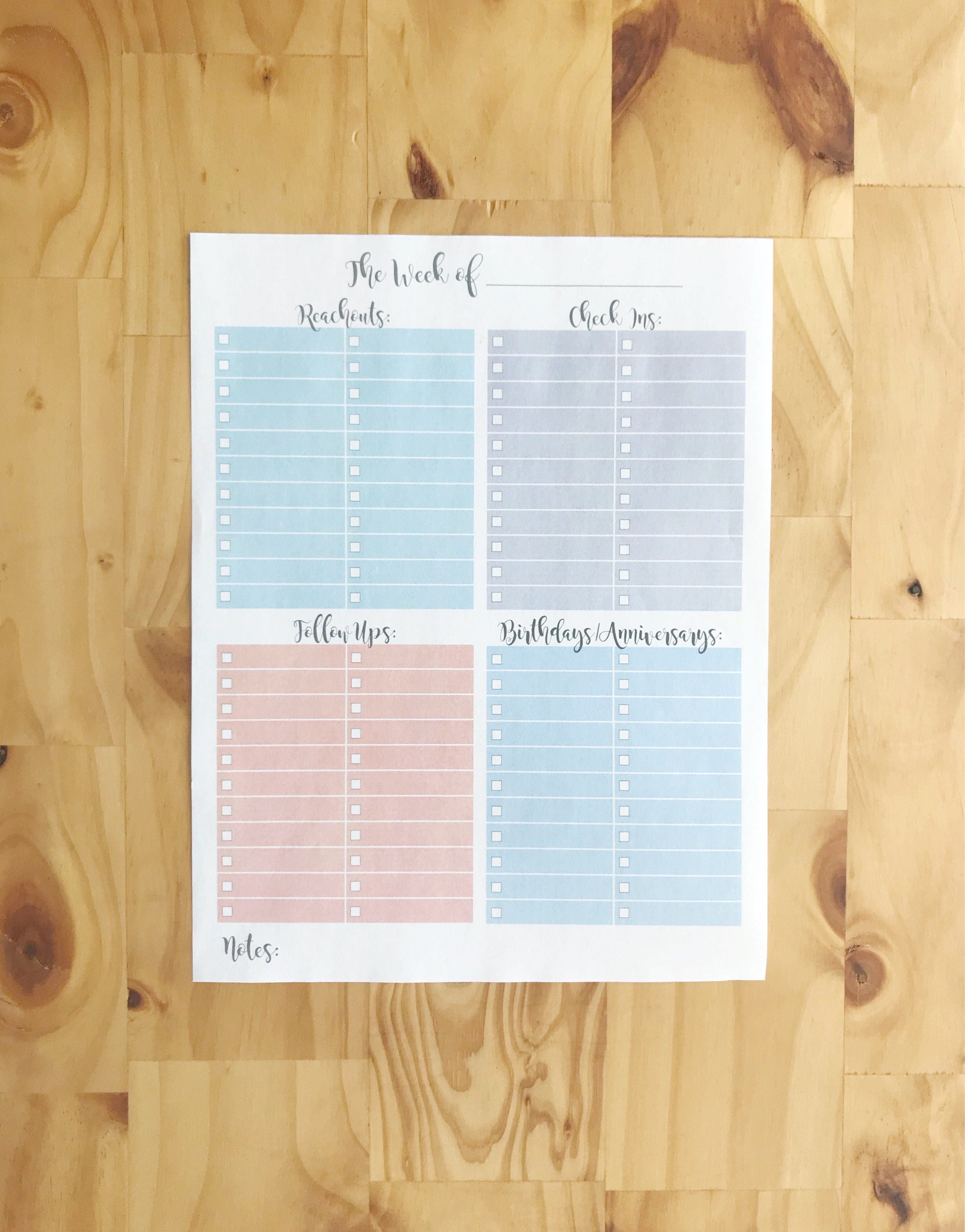 Weekly Tracker Instant Download Business Tracking sheet | Etsy