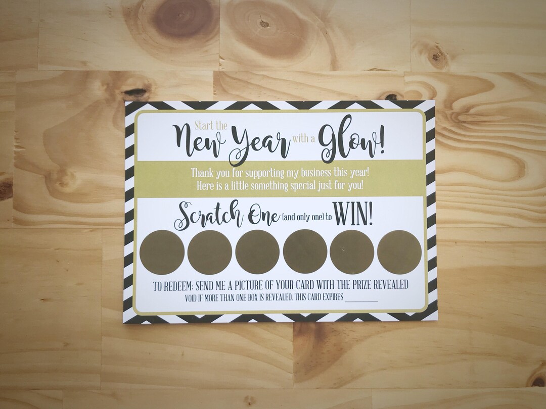 New Year Scratch off Cards (printed Version) | Thank You Cards ...