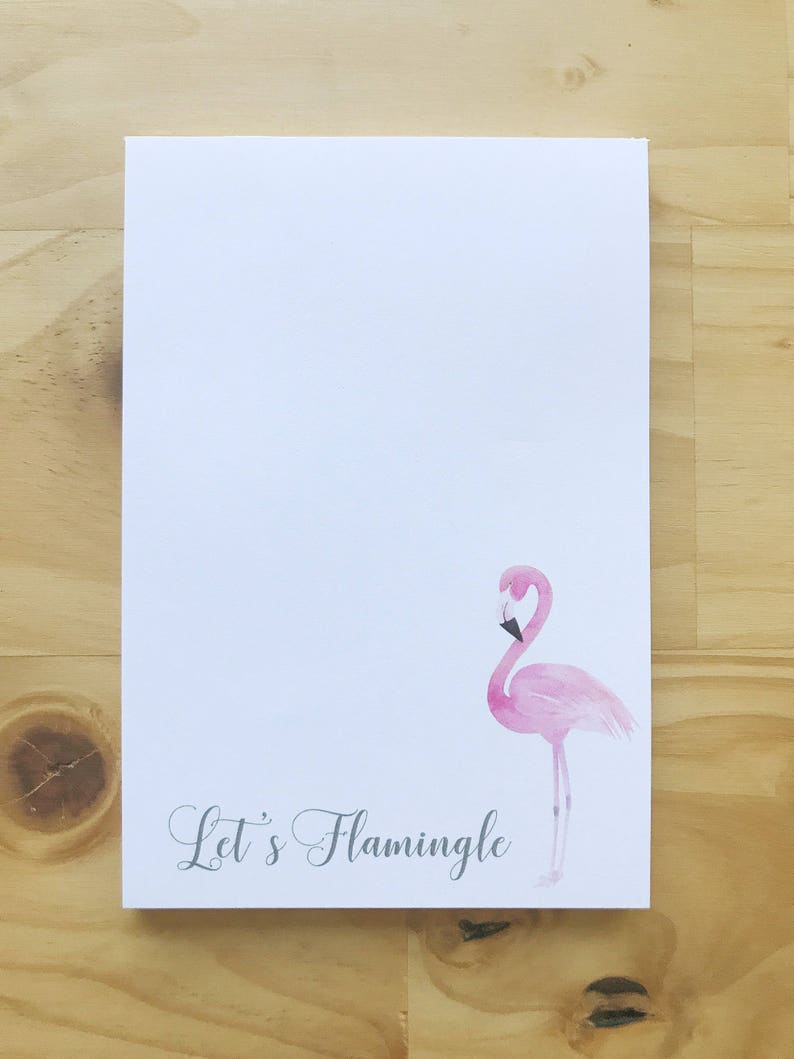 Flamingo Notepad Let's Flamingle Notepad - Etsy
