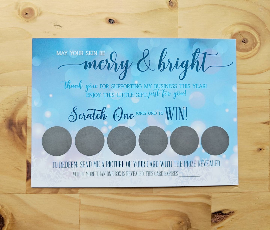 Holiday Scratch off Cards (printed Version) | Thank You Cards | Printed ...