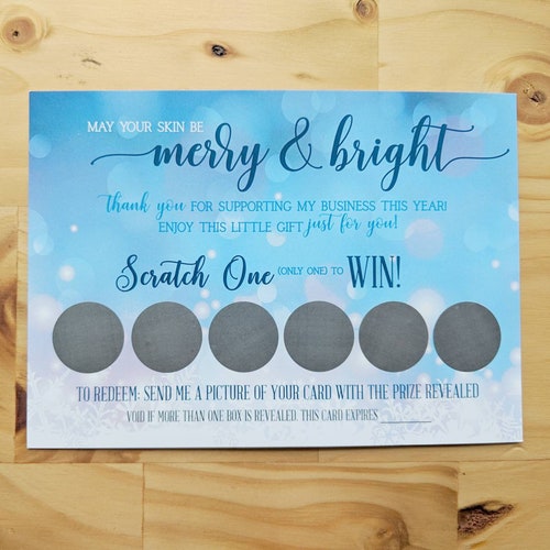 Scratch off Cards printed Version Thank You Cards | Etsy