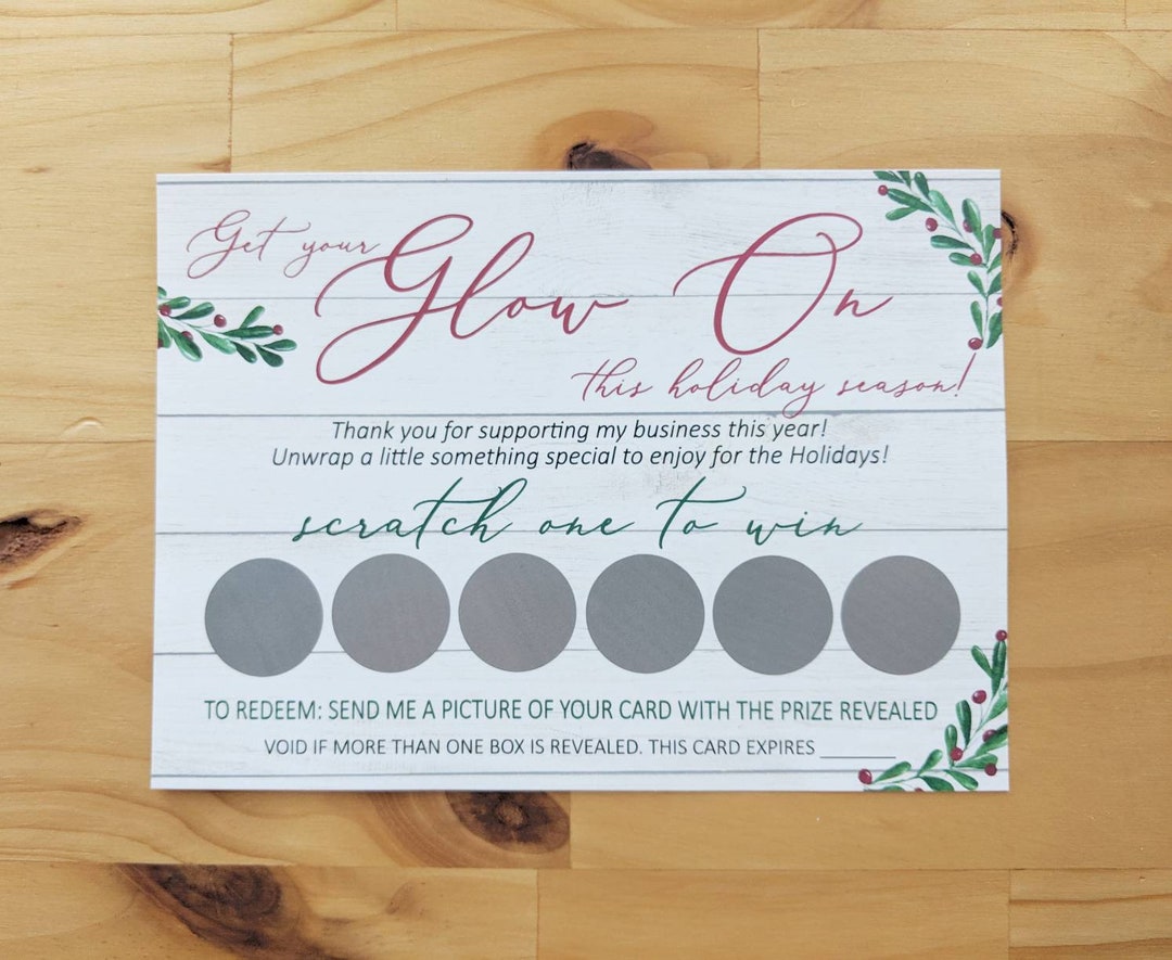 Holiday Scratch off Cards (digital Version) | Thank You Cards | Printed ...