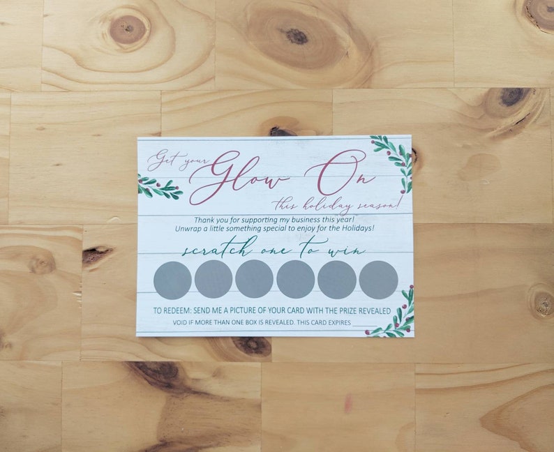 Holiday Scratch off Cards (digital Version) | Thank You Cards | Printed ...