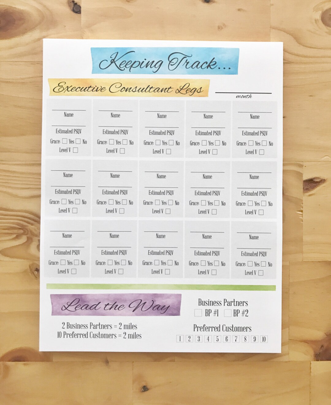 Keeping Track Notepad | Team Tracker Notepad | Rodan + Fields Business ...