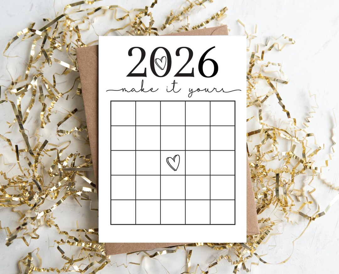 2025 Goals Bingo Card | New Year Vision Board (digital Download) - Etsy