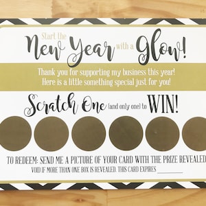New Year Scratch off Cards (printed Version) | Thank You Cards ...