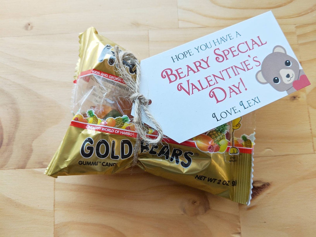 Gummy Bear Valentine Cards | Kids Printable (digital Download) - Etsy