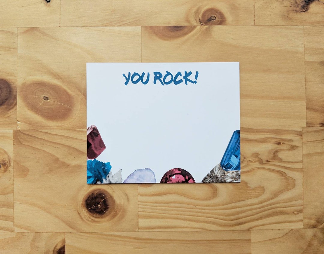 Gem Mining Thank You Card Rocks and Gems Thank You Mining - Etsy