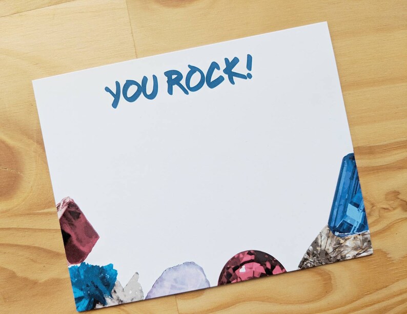 Gem Mining Thank You Card Rocks and Gems Thank You Mining - Etsy