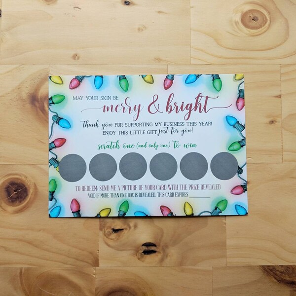 Christmas Diy Scratch off Cards - Etsy