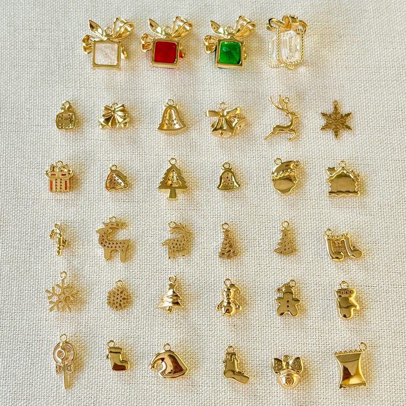 Merry Christmas Charm, Journal Charms, Delicate Gold Jewelry Making ...