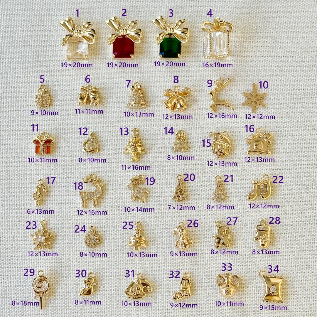 Merry Christmas Charm, Journal Charms, Delicate Gold Jewelry Making ...