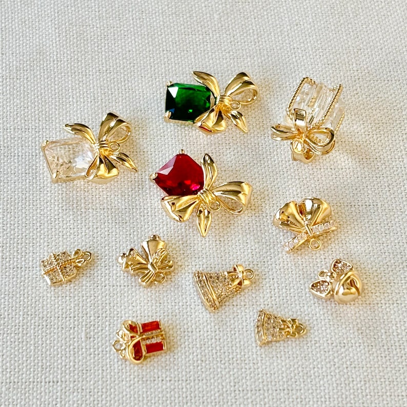 Merry Christmas Charm, Journal Charms, Delicate Gold Jewelry Making ...