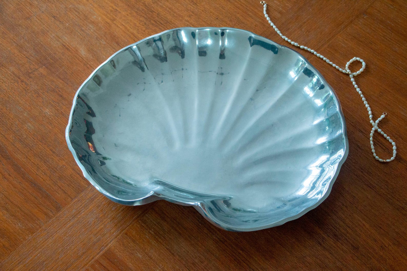 Silver Scalloped Shell Tray, Shrimp Cocktail Serving Platter Dish - Etsy