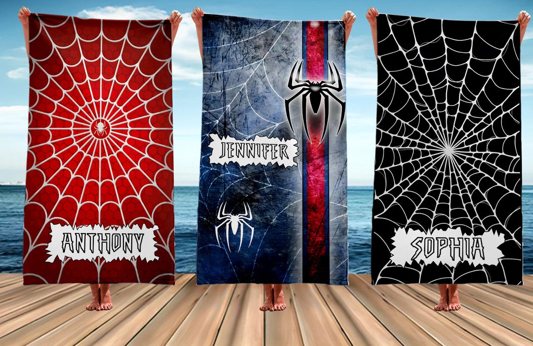 Personalized Spider Towels, Gift for Kids and Adults, Christmas Gift ...