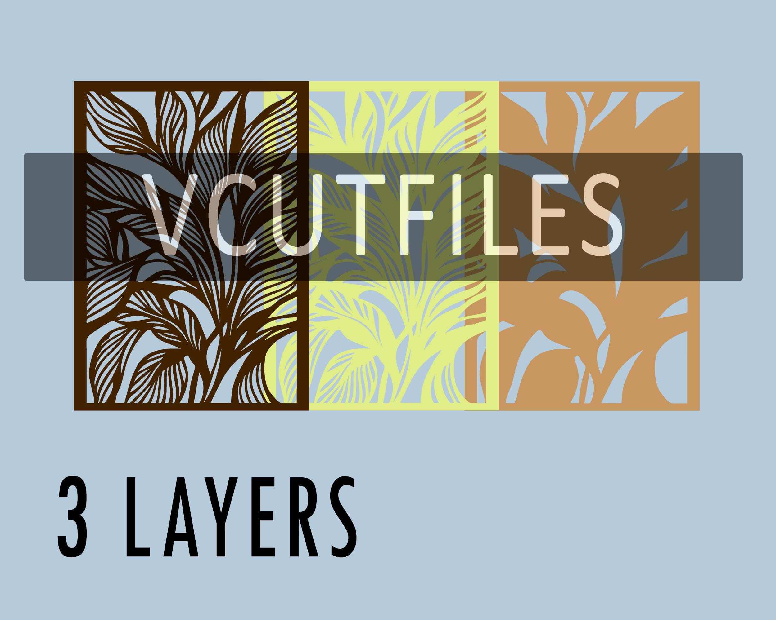 21- Multilayer Leaf 3D Wall Art | CNC Laser Cricut Cutting Files | Svg ...