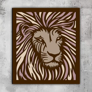 14- Lion Multilayer 3D Wall Art Svg Dxf Png Eps | Safari Decor Cut ...