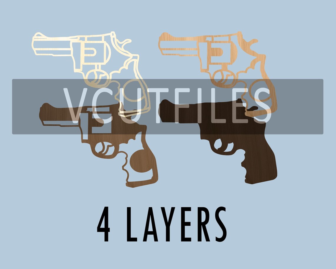 143- Multilayer Revolver | Svg Dxf Eps Png Lightburn File | Laser 3d ...