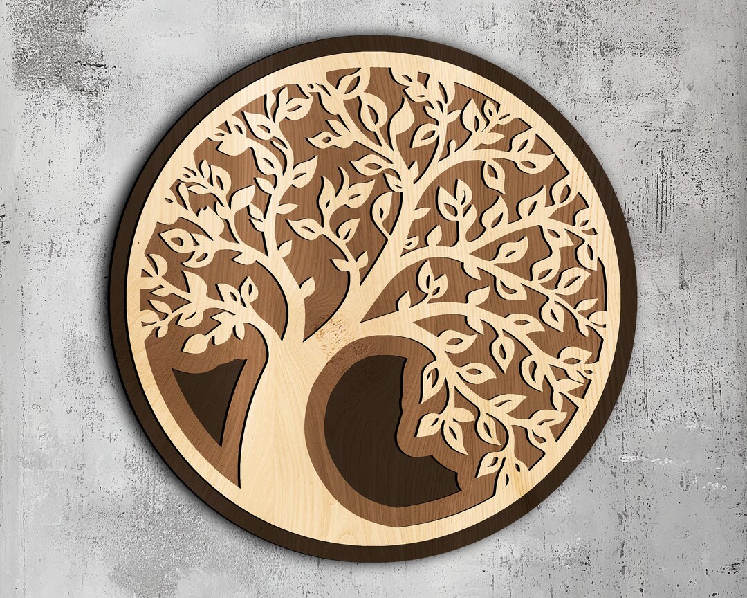 121- Multilayer Tree of Life | Svg Dxf Png Eps Lightburn File | Cricut ...